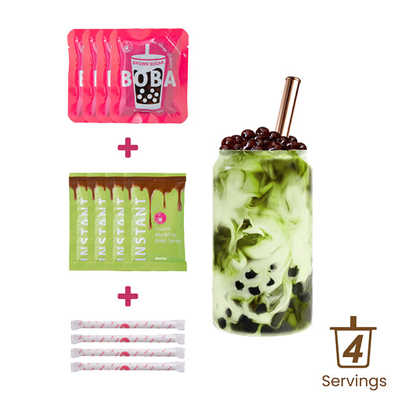 O's bubble Instant Boba Matcha Kit - 240g - Danmad