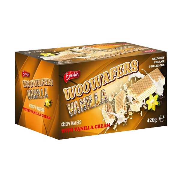 Everbis Woowafers Wafers Vanilla - 420g - Danmad
